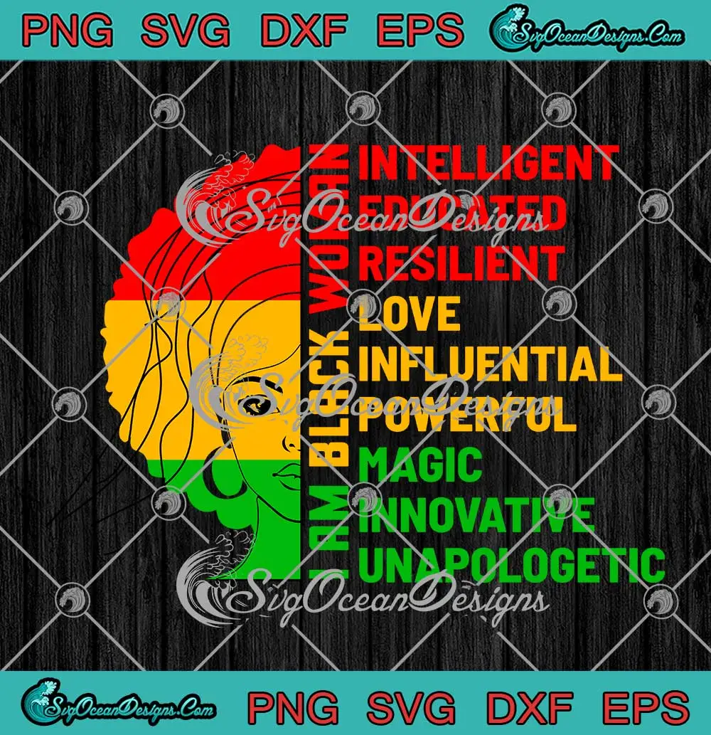 I Am Black Woman Juneteenth Day SVG - Black History Month SVG PNG, Cricut File