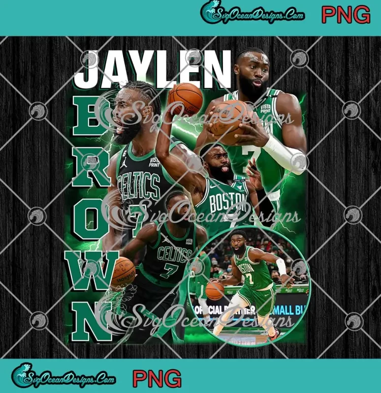 Jaylen Brown Graphic Art PNG - Boston Celtics NBA Basketball Player PNG ...