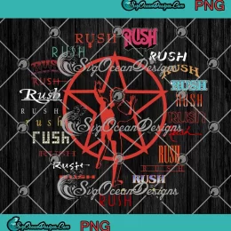 Rush Rock Music Band Vintage PNG, Logo History Rush Band PNG JPG ...