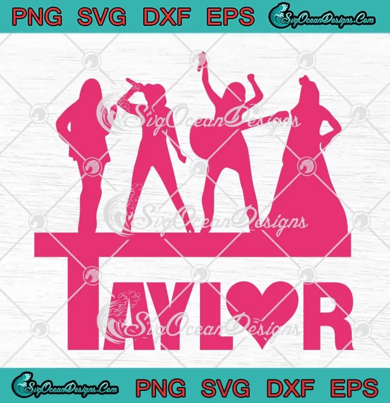 Taylor Pink Girl Groovy 80's Vintage SVG - Taylor Swift The Eras Tour ...
