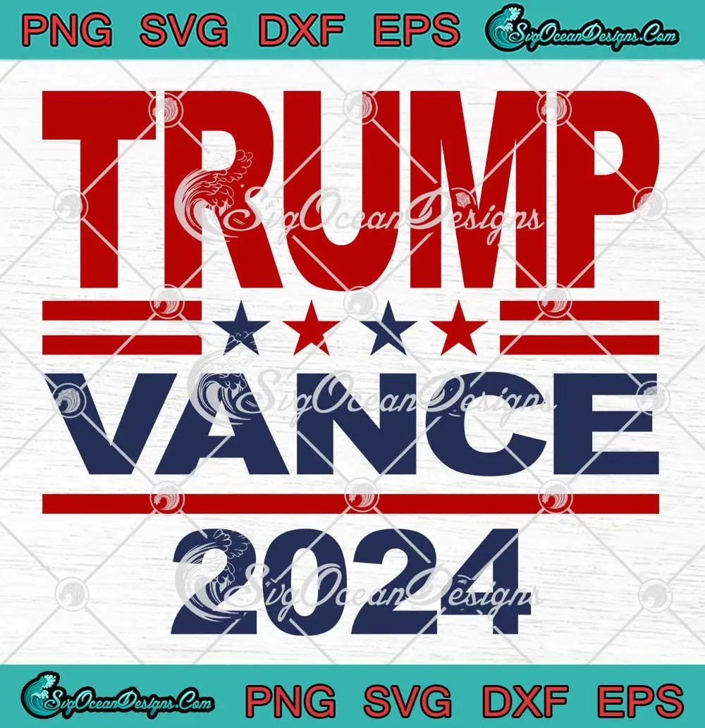 Trump Vance 2024 Retro Stripe SVG - Trump JD Vance SVG - Presidential Election SVG PNG, Cricut File