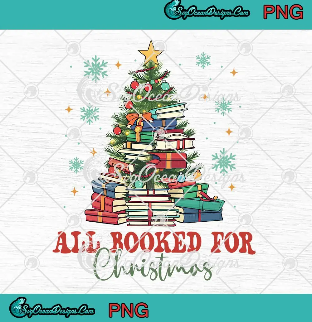 All Booked For Christmas PNG - Book Lovers Christmas Reading PNG JPG ...