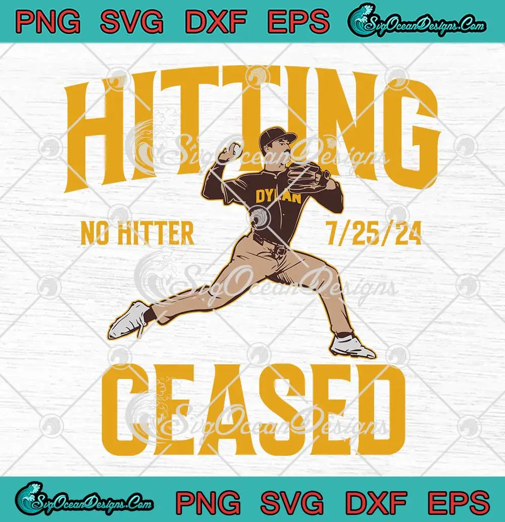 Hitting Ceased No Hitter SVG - Dylan Cease San Diego Padres SVG PNG ...