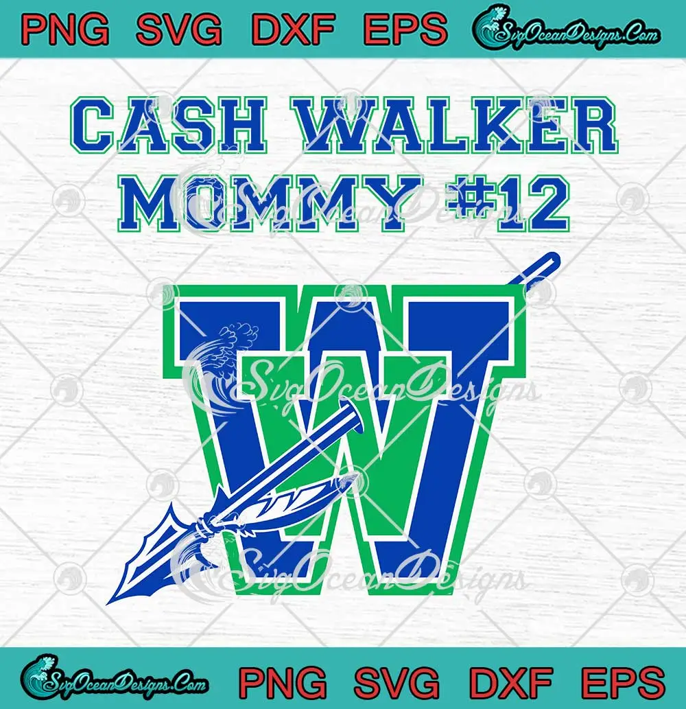 Cash Walker Mommy #12 SVG - Winton Woods Warriors Logo SVG PNG, Cricut File