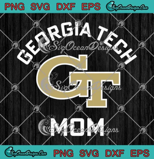 Georgia Tech Mom SVG - Georgia Tech Yellow Jackets SVG PNG, Cricut File
