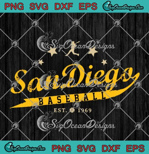 San Diego Baseball Est. 1969 SVG - San Diego Padres Retro SVG PNG ...