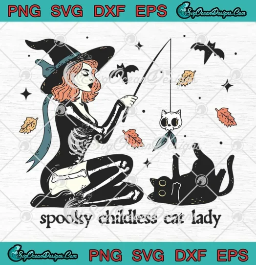 Spooky Childless Cat Lady SVG - Cat Lady Witches Halloween SVG PNG ...