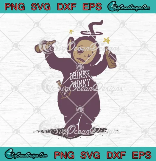 Tinky Winky Drinky Winky SVG - Teletubbies TV Series SVG PNG, Cricut File