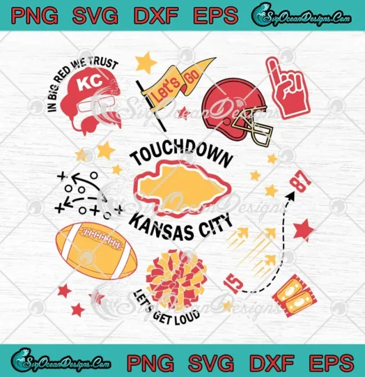 Touchdown Kansas City SVG - In Big Red We Trust SVG PNG, Cricut File