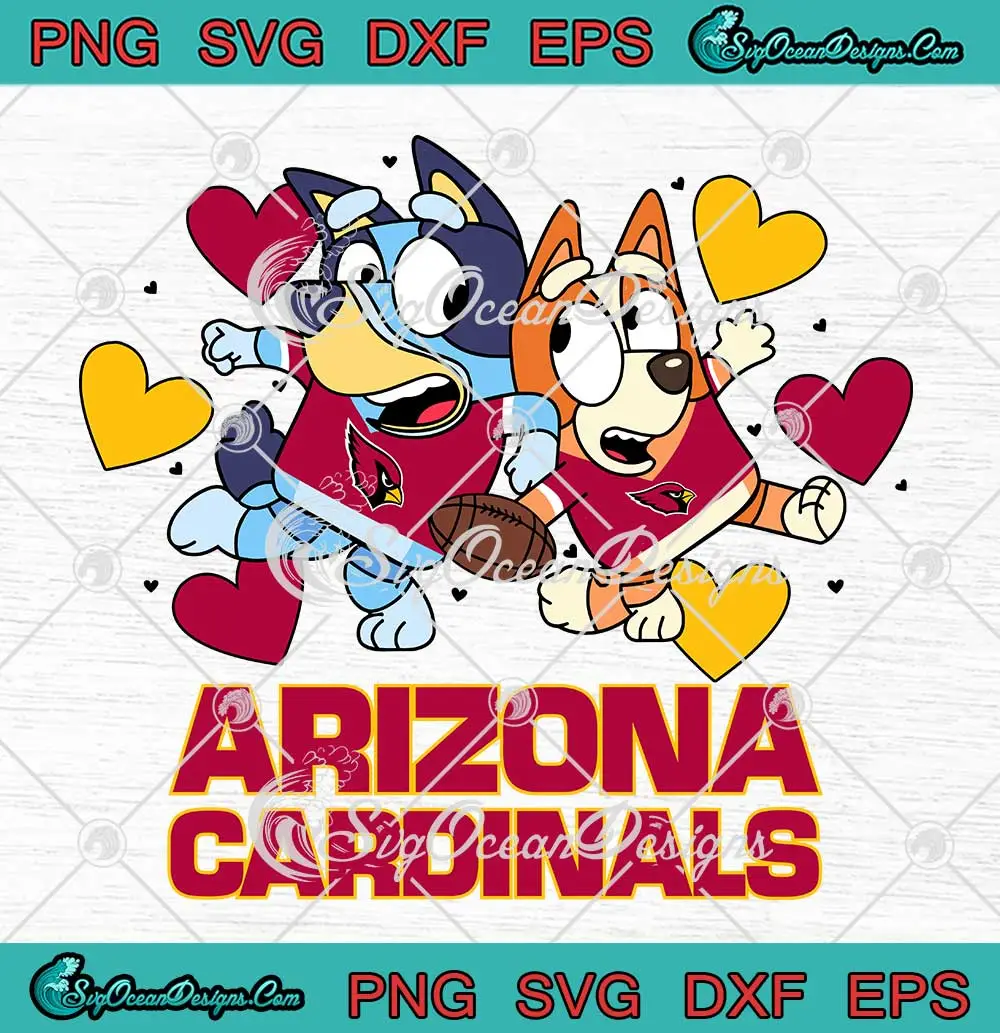 Bluey And Bingo Football SVG PNG Cricut Silhouette