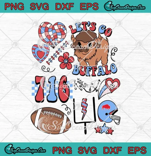 Let's Go Buffalo Mafia 716 SVG - Buffalo Bills Football Fan Gift SVG PNG, Cricut File