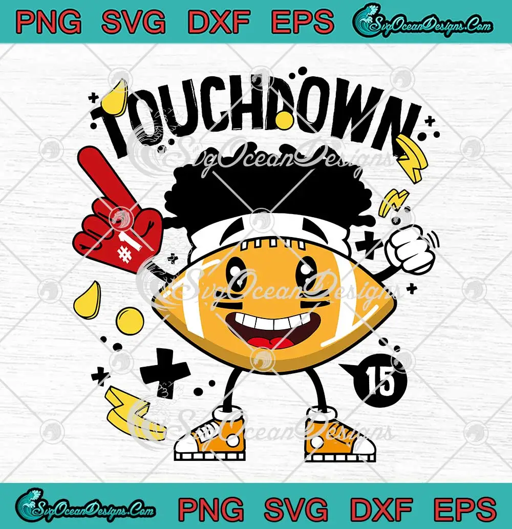 Touchdown Patrick Mahomes SVG - Kansas City Chiefs Football SVG PNG ...