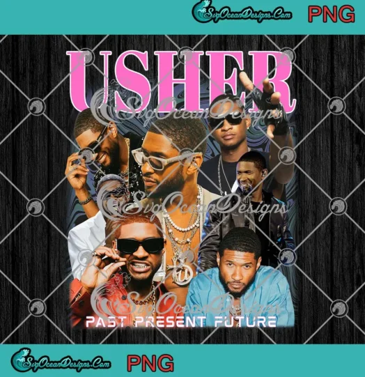Usher Past Present Future Graphic PNG - Usher Concert 2024 PNG JPG ...