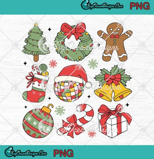Coquette Cute Christmas PNG - Santa Christmas Tree Balls PNG Clipart ...