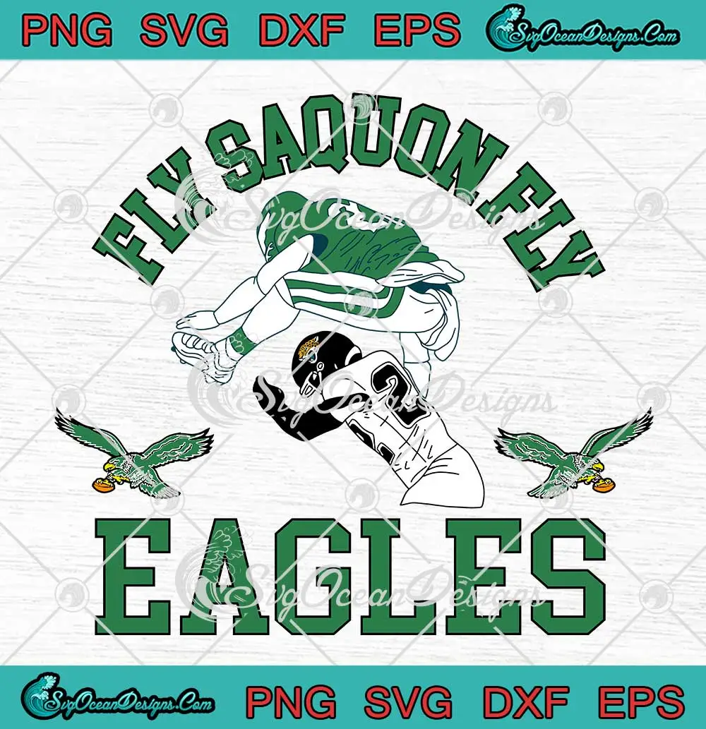 Fly Saquon Fly Eagles 2024 SVG - Saquon Barkley Reverse Backwards ...