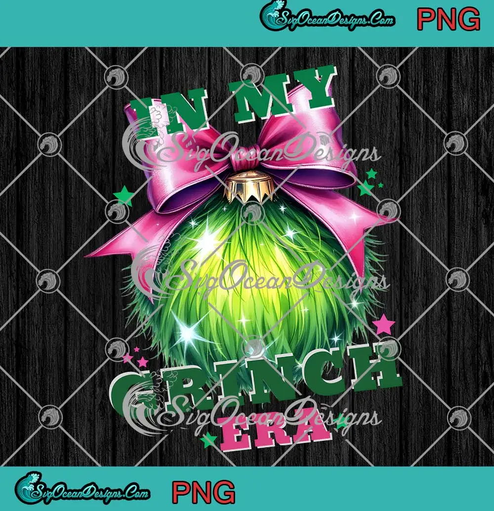 In My Grinch Era Coquette Bow PNG - Christmas Grinchmas PNG Clipart ...
