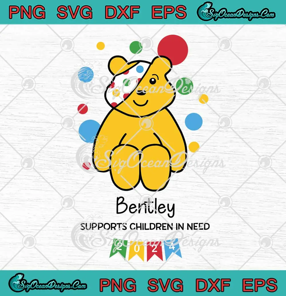 Personalised Pudsey Bear SVG - Supports Children In Need 2024 SVG PNG ...