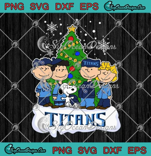 Tennessee Titans Peanuts Xmas SVG - Snoopy And Friends Christmas Tree ...