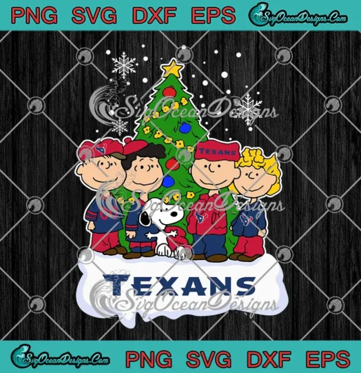 The Peanuts Houston Texans SVG - Snoopy And Friends Football Christmas ...