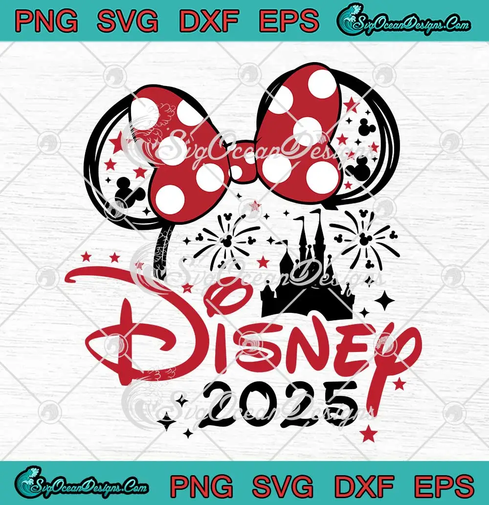 Disney 2025 Minnie Head Fireworks SVG - Disney Family Vacation SVG PNG ...