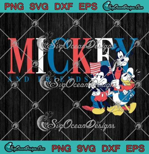Disney Mickey And Friends SVG - American Retro Crew Patriotic SVG PNG ...