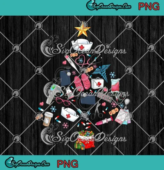 Nurse Christmas Tree PNG - Christmas Crew Nursing Gift PNG Clipart ...