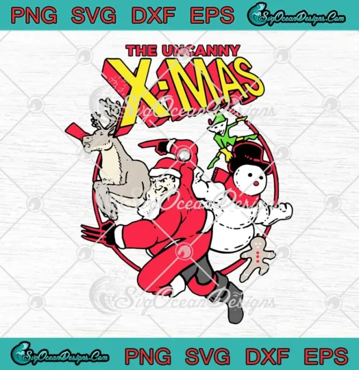 The Uncanny X-Mas SVG - Funny Santa Christmas Xmas SVG PNG, Cricut File