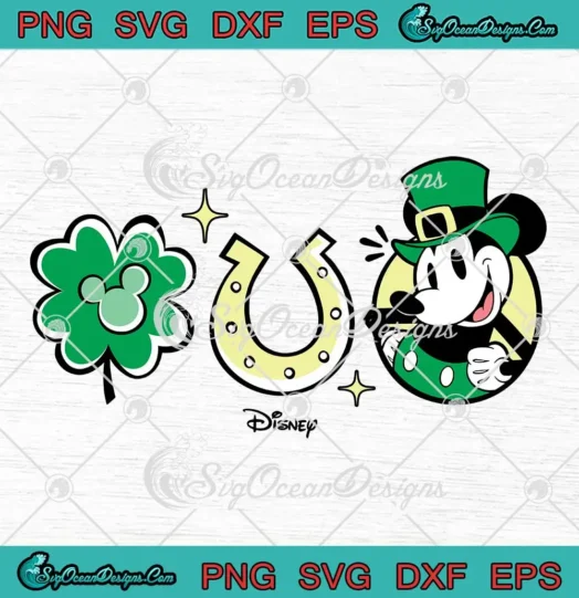 Disney Mickey St Patrick's Icons SVG - Happy St. Patrick's Day SVG PNG ...