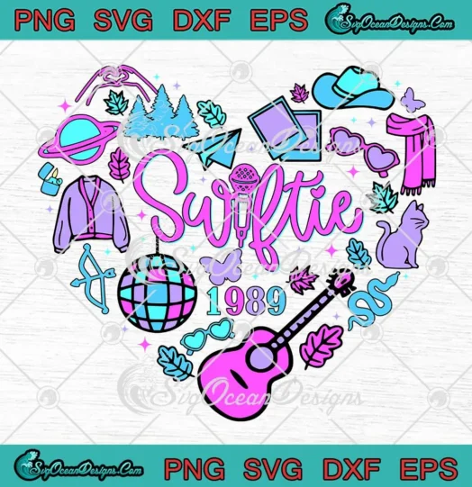 Swiftie 1989 Taylor Swift Heart SVG - Taylor Swift Albums SVG PNG ...