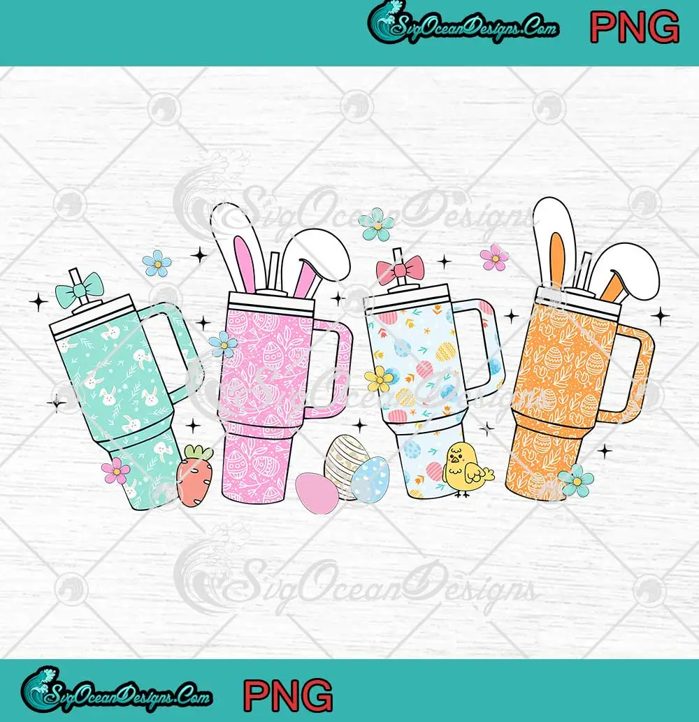 Bunny Easter Tumbler Cups PNG - Funny Happy Easter Day PNG Clipart ...