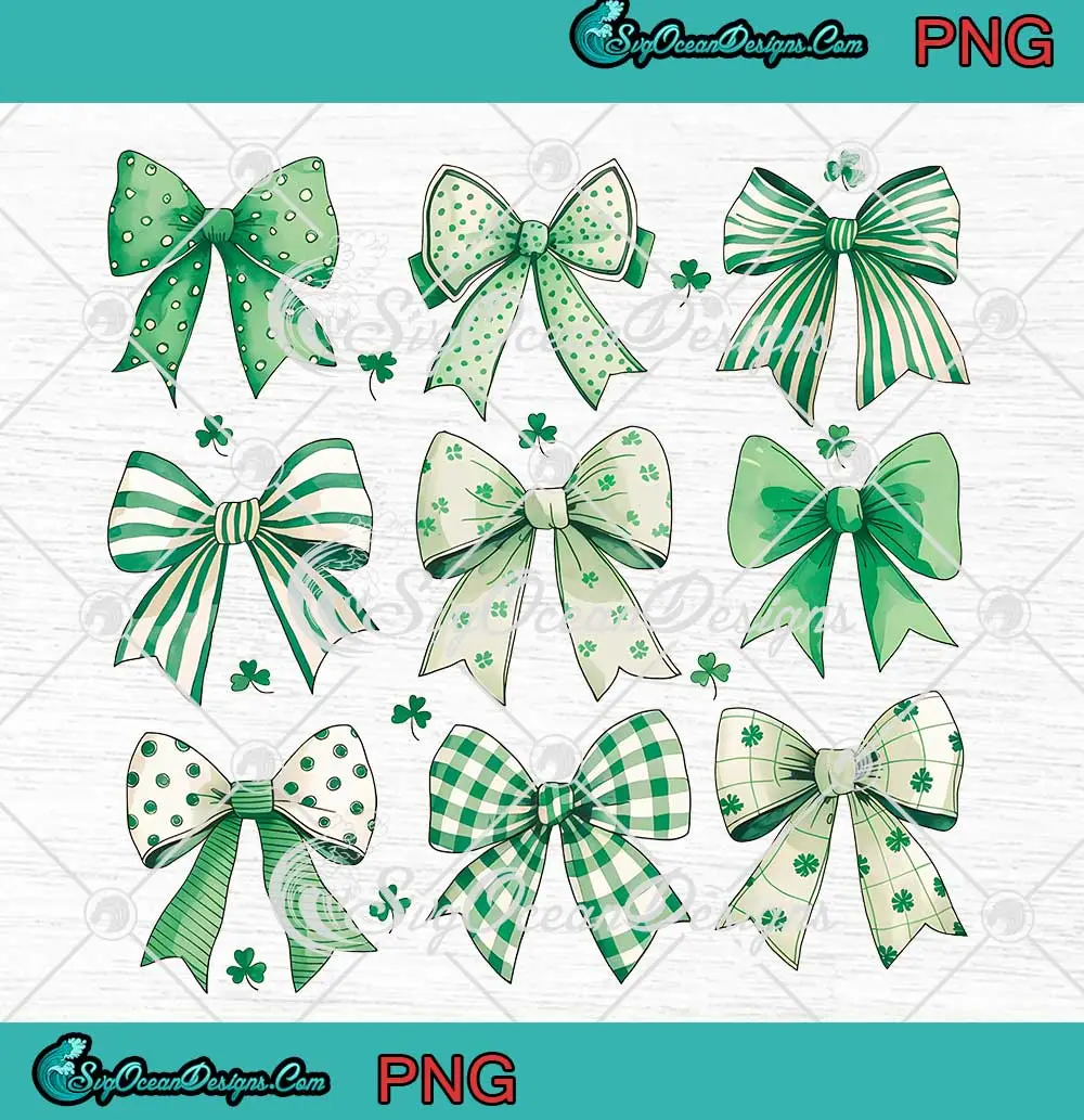 Green Coquette Bows PNG - St. Patrick's Day Coquette PNG Clipart ...