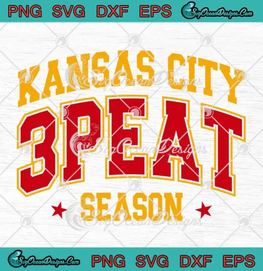 Kansas City 3 Peat Season SVG - Kansas City Chiefs 2025 SVG PNG, Cricut ...