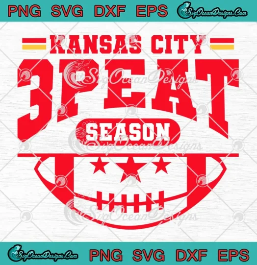 Kansas City Three Peat Season SVG - Kansas City Chiefs Champions SVG ...