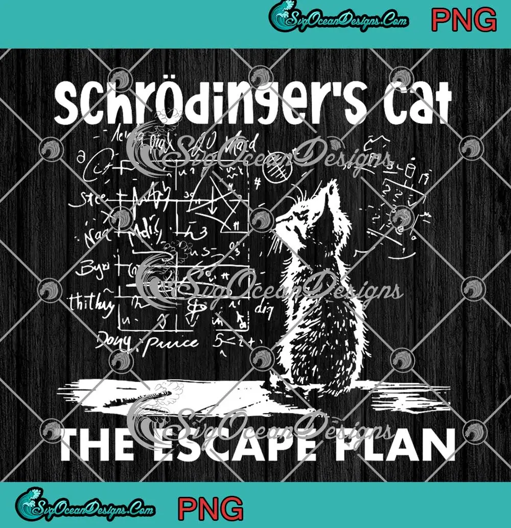 Schrodinger's Cat The Escape Plan PNG - Funny Physics Science PNG ...
