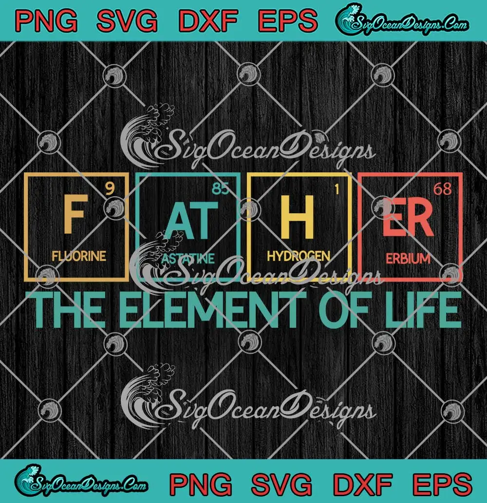 Father The Element Of Life SVG - Chemistry Dad SVG - Father's Day SVG PNG, Cricut File