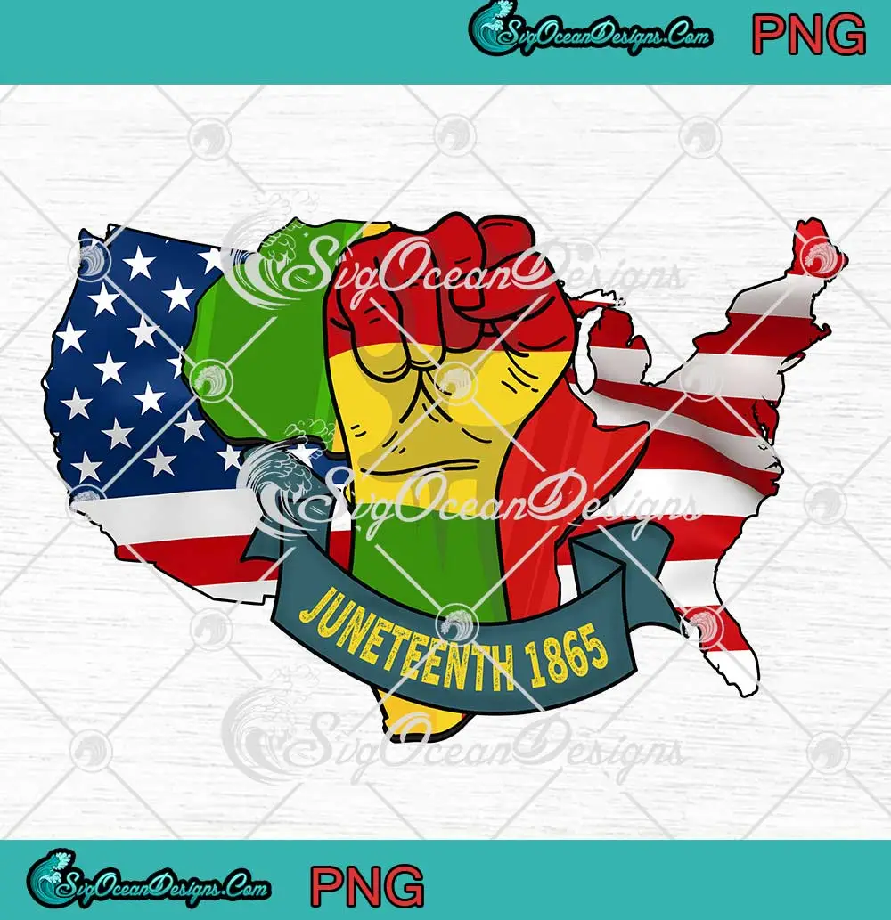 Juneteenth 1865 Strong Hand PNG - American Flag Black History PNG ...