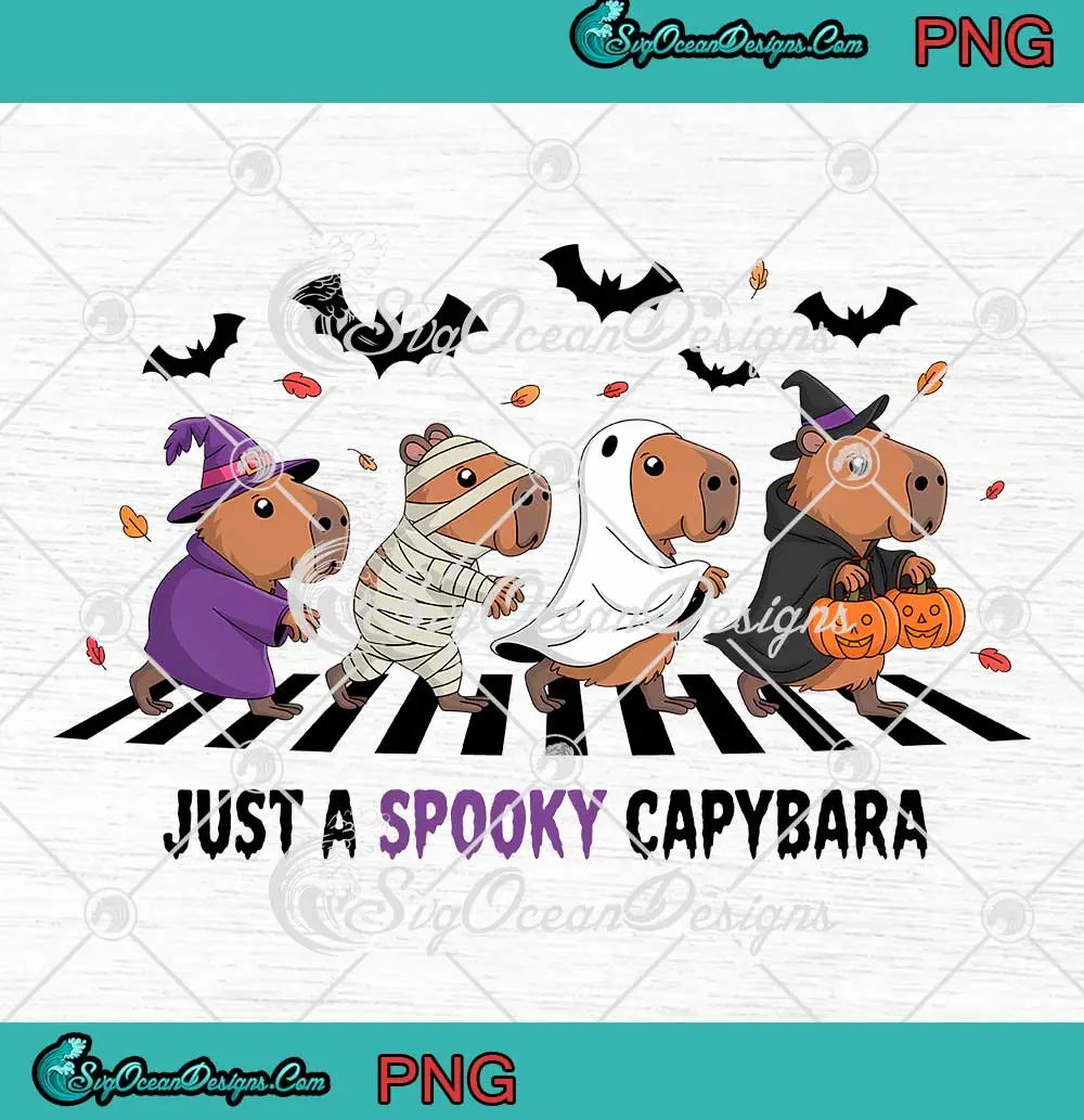 Just A Spooky Capybara Funny PNG - Capybara Halloween PNG Clipart ...