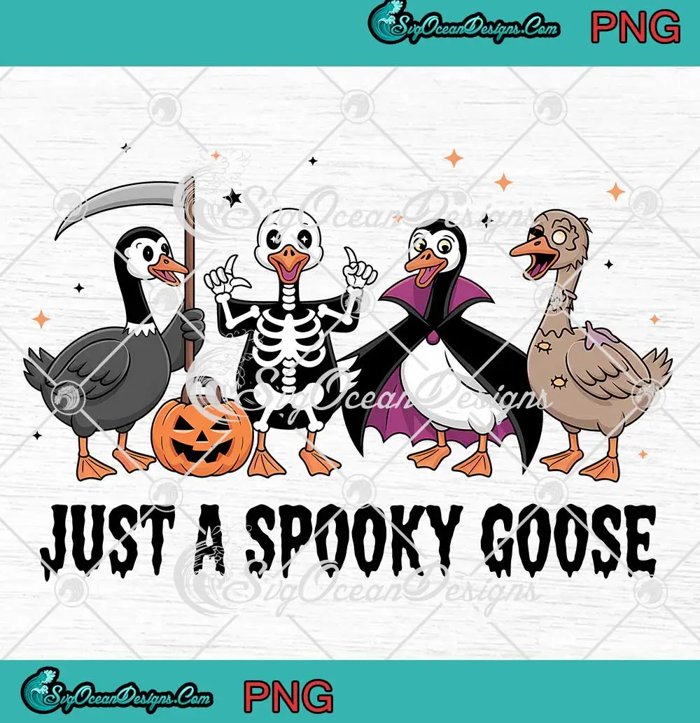 Just A Spooky Goose PNG - Ghost Duck Funny Halloween PNG Clipart ...