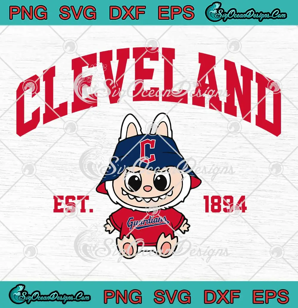 Labubu Cleveland Guardians SVG - Cute Labubu Monster Baseball SVG PNG ...