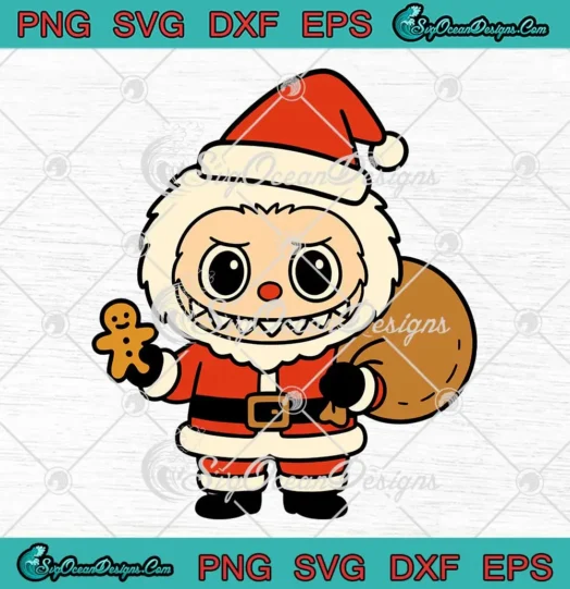 Labubu Santa Claus SVG - Cute Labubu Merry Christmas 2025 SVG PNG ...
