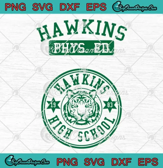 Stranger Things Hawkins Phys Ed SVG - Netflix Hawkins High School SVG PNG, Cricut File